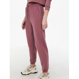 Only Play Damen Sweathose "ONPLOUNGE HW SWEAT PNT - NOOS"rose braun, Gr. XS, unifarben, Sweatware, Obermaterial: 80% Polyester, 15% Viskose, 5%