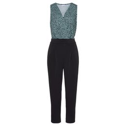 Lascana Damen Overall, gr&uuml;n-schwarz, Gr&ouml;&szlig;e 38
