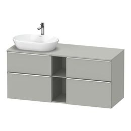 Duravit Waschtischunterschrank D-Neo 140x55cm, 2 SBK, 2 A, B li, chr/Beton ma (DE4970L10070000)