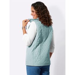 Casual Looks Damen Steppwestekalkmint, Gr. 40, unifarben, 100% Polyester, Westen