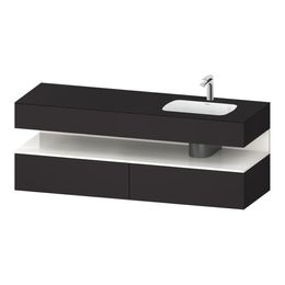 Duravit Einbauwaschtisch-M&ouml;bel-Set Qatego 160x50x60cm, Kon-WTU, B, B r, w g/Gra m (QA4796022800010)