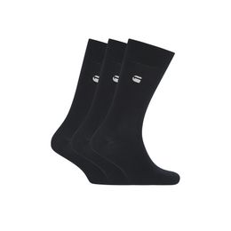 G-Star Raw G-STAR Herren Socken "SAGE, 3 PACK SOCKS", Gr. 40, schwarz, Baumwollmischung, unifarben, Socken, unifarben mit Logostickerei