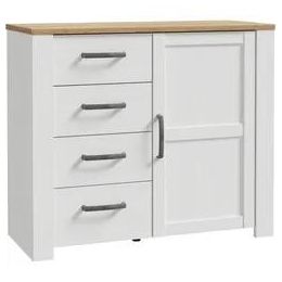 Kommode FORTE, riviera eiche, sibiu l&auml;rche hell, B:101,4cm H:87cm T:42cm, Spanplatte, Sideboards, Kommode, B/H/T 101,4/87/42 cm, Soft Close, 4 Schubk&auml;sten
