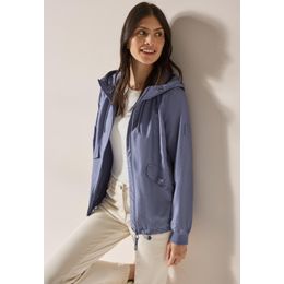 Cecil Damen Windbreaker, blau, Gr. XXL, unifarben, Stoff, Obermaterial: 100% Polyester. Futter: 100% Polyester, Jacken, mit Kapuze mit Tunnelzugband