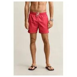 Badeshorts Gant, Herren, Gr. M, N-Gr, rose rot, Web, Polyamid, unifarben, Badehosen Badeshorts, Regular fit mit elastischem Bund