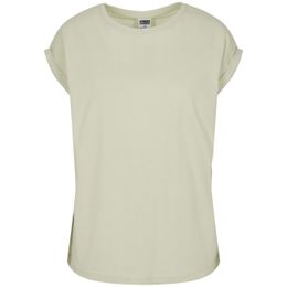 Urban Classics Damen Kurzarmshirt "Urban Classics Damen Ladies Extended Shoulder Tee"lightmint, Gr. XS, unifarben, 100% Baumwolle, Shirts