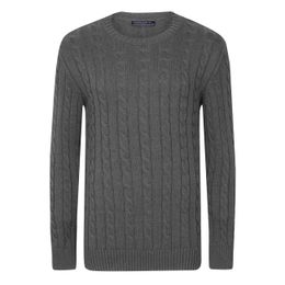 FELIX HARDY Herren Rundhalspullover "MANUEL", grau, Gr. XXL, 70% Baumwolle, 30% Polyacryl, Pullover
