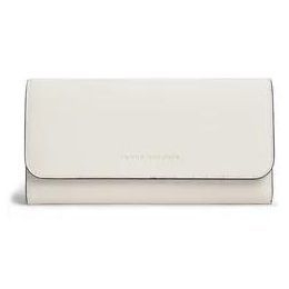 Geldb&ouml;rse Tommy Hilfiger "TH MODERN LRG FLAP WALLET", Damen, creme, Lederimitat, unifarben, Kleinlederwaren, Damen Geldbeutel, Portemonnaie mit Logo-Schriftzug