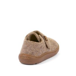 froddo M&auml;dchen Hausschuh "BAREFOOT WOOLY", Gr. 33, braun, Wolle, Basic, Schuhe, barfoot Klettschuh f&uuml;r zu Hause, Kindergartenschuh mit Wollfutter