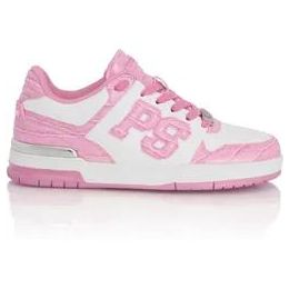 Sneaker Plein Sport "Low-Top Sneakers PS Cocco", Damen, Gr. 35, Normalschaft, 0103, wei&szlig;, rose, Schuhe Sneaker