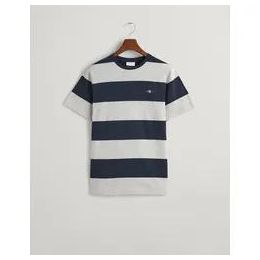 T-Shirt Gant, Herren, Gr. 3XL, grau melange, Jersey, Obermaterial: 100% Baumwolle, Rundhals, Shirts T-Shirt