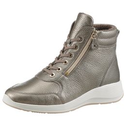 Waldl&auml;ufer WALDL&Auml;UFER Damen Stiefelette "Kalea", Gr. 7,5bronzefarben, Nappaleder, metallic, Schuhe, Bequemschuh, Winterboots in Komfortweite H (= sehr weit)