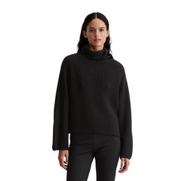 Marc O'Polo Strickpullover MARC O'POLO "aus softem Schurwolle-Mix", Damen, Gr. S, schwarz, Obermaterial: 80% Schurwolle, 20% Polyamid, unifarben, Pullover Strickpullover