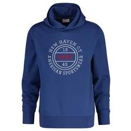 Kapuzensweatshirt Gant "GRAPHIC HOODIE", Herren, Gr. 3XL, vintage blau, Sweatware, Obermaterial: 80% Baumwolle, 20% Polyester, unifarben, regular fit normal, Rundhals, eingesetzt Rippb&uuml;ndchen, Sweatshirts, Regular fit mit Kapuze