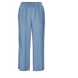 2-in-1-Hose GOLDNER "Kurzgr&ouml;&szlig;e Schlupfhose mit weitem Bein", Damen, Gr. 21, K-Gr, blau (himmelblau), Obermaterial: 100% Lyocell CLY., normal, Hosen, Ohne