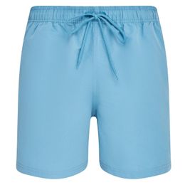 Badeshorts Reebok "Yale", Herren, Gr. XL, N-Gr, warped blau, Microfaser, Polyester, clean, unifarben, Badehosen Badeshorts, mit Kordelzug und elastischem Bund, mit Logo, basic