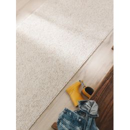 benuta Nest Waschbarer Kurzflor Teppich Enzo Cream 80x240 cm - Moderner Kurzflor-Teppich f&uuml;r Wohnzimmer