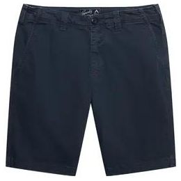 Chinoshorts Superdry "UTILITY CHINO SHORT", Herren, Gr. 32, N-Gr, baltic blau, Web, Obermaterial: 98% Baumwolle, 2% Elasthan, unifarben, relaxed fit knielang, Hosen Chinoshorts
