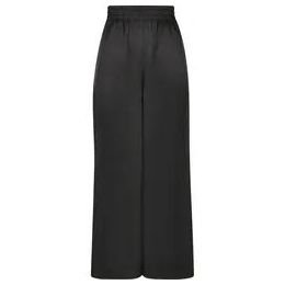 Stoffhose Urban Classics "Urban Classics Damen Ladies Satin Wide Leg Pants", Damen, Gr. XXL, US-Gr&ouml;&szlig;en, schwarz, 95% Polyester, 5% Elasthan, unifarben, loose fit, Hosen Stoffhose