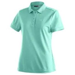 Poloshirt Maier Sports "Ulrike", Damen, Gr. 36, hellmint, 100% Polyester, Rundhals, Shirts, Damen Polo kurzarm, leichtes Shirt, Funktionsshirt mit Kragen, Reg Fit