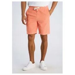 Shorts LINDBERGH "Freizeitshorts Relaxed Fit", Damen, Gr. S, soft coral, Obermaterial: 100% Baumwolle, unifarben, relaxed fit, Hosen Shorts