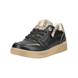 Sneaker Tom Tailor "Tom Tailor Sneaker Lederimitat/Textil", Damen, Gr. 41, schwarz, Lederimitat, Textil, Schuhe Sneaker
