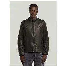 G-Star Raw Lederjacke G-STAR "Biker Leather Jacke", Herren, Gr. S, dk schwarz, Obermaterial: 100% Leder, Jacken