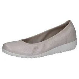 Ballerina Caprice "Caprice Ballerinas Leder", Damen, Gr. 41, hellbeige, Leder, Schuhe Ballerina