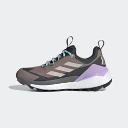 adidas terrex Damen Wanderschuh "FREE HIKER 2.0 LOW GORE-TEX", Gr. 40trace braun, wonder alumina, carbon, Synthetik, Textil, Schuhe, wasserdicht dank