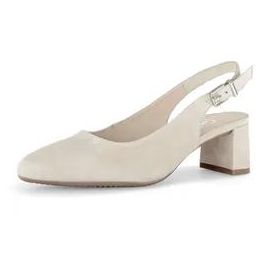 Slingpumps Gabor "Slingpumps", Damen, Gr. 38, beige, Schuhe Slingpumps
