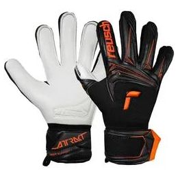 Torwarthandschuhe Reusch "Attrakt Advance Junior", Kinder, Gr. 8, schwarz, orange, 63% Polyester, 25% Latex, 9% Polypropylen, 2% Gummi, 1% Baumwolle, Handschuhe, mit maximaler Sicherheit f&uuml;r die Finger