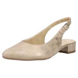 Slingpumps Ara "Ara Pumps Leder", Damen, Gr. 39, beige, Leder, Schuhe Slingpumps