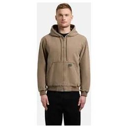 Outdoorjacke Khujo "Rhiis", Herren, Gr. XXL (56), braun, Obermaterial: 100% Baumwolle, gerade h&uuml;ftbedeckend, hoch geschlossener Ausschnitt, Rippstrickb&uuml;ndchen, Jacken Outdoorjacke, Herren &Uuml;bergangsjacke im Denim-Look