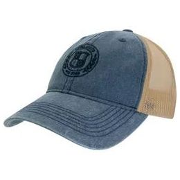 Baseball Cap Chillouts "Milton Hat", Herren, denim blau, Materialmix, Caps, Vintage-Look Baseballkappe mit Wappen-Stickerei