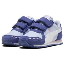 Sneaker Puma "CABANA RACER SL 20 V INF", Kinder, Gr. 20, cool weather, Puma wei&szlig;, blau crystal, rose mauve, Synthetik, Schuhe Sneaker, mit sportlichem Retro-Stil, mit Gummilaufsohle, mit Klettverschluss