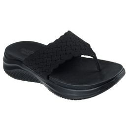 Skechers Damen Zehentrenner "ULTRA FLEX 3.0 SANDAL-RHYTHM WAVES", Gr. 36, schwarz, Textil, Schuhe, Sommerschuh, Strandschuh, Urlaubsschuh mit Yoga