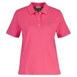 Poloshirt Gant "REGULAR SHIELD", Damen, Gr. S, bright fuschia, Single Jersey, Obermaterial: 100% Baumwolle, regular fit normal, Rundhals, eingesetzt gerader Abschluss, Shirts, Regular fit mit Polokragen