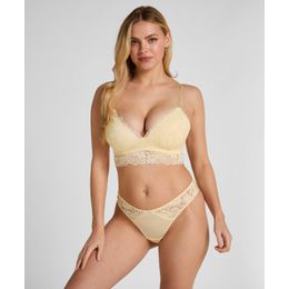 Hunkem&ouml;ller HUNKEM&Ouml;LLER Damen String "String Andrea", Gr. XLgelb, 87% Polyamid, 13% Elasthan, Unterhosen