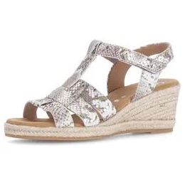 Keilsandalette Gabor "Keilsandalette", Damen, Gr. 40,5, beige, Schuhe