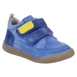 Barfu&szlig;schuh Richter "Samy", Jungen, Gr. 25, blau kombiniert, Glattleder, Veloursleder, kontrastfarbene Details, Schuhe Barfu&szlig;schuh, Kinderschuh im Konstrastlook, Gr&ouml;&szlig;enschablone zum Download