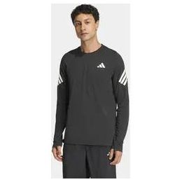 Laufshirt Adidas PERFORMANCE "ADI365 ICONIC/// RUNNING LONGSLEEVE", Herren, Gr. 3XL, schwarz, Obermaterial: 100% Polyester, Rundhals, Shirts Laufshirt