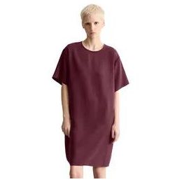 Marc O'Polo Minikleid MARC O'POLO DENIM "aus LENZINGTM Lyocell", Damen, Gr. S, Normalgr&ouml;&szlig;en, merlot rot, Obermaterial: 100% Lyocell, unifarben, regular fit kurz, Rundhals, normaler Saum, Kleider Minikleid