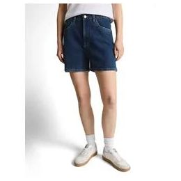 Jeansshorts Tom Tailor DENIM, Damen, Gr. S, N-Gr, used mid stone blau denim, Denim/Jeans, Obermaterial: 99% Baumwolle, 1% Elasthan, unifarben, regular fit ca. Mitte Oberschenkel, Jeans Jeansshorts, im Five-Pocket Style