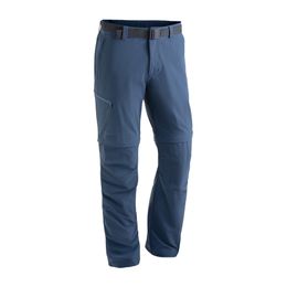Outdoorhose Maier Sports "Tajo 2", Herren, Gr. 28, Kurzgr&ouml;&szlig;en, blau (jeansblau), 90% Polyamid, 10% Elasthan, Hosen Outdoorhose, Herren Zip-Off Wanderhose, atmungsaktive Trekkinghose, Regular Fit