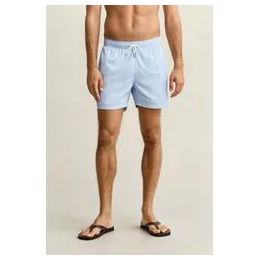 Badeshorts Gant, Herren, Gr. XXL, N-Gr, sky blau, Web, Polyamid, unifarben, Badehosen Badeshorts, Regular fit mit elastischem Bund