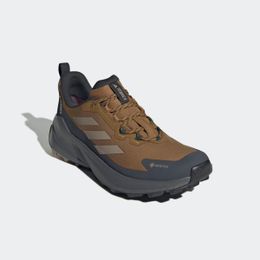 Wanderschuh adidas terrex "TERREX TRAILMAKER 2 GORE-TEX", Herren, Gr. 43, bronze strata, blanch cargo, carbon, Synthetik, Textil, Schuhe Wanderschuh, wasserdicht dank Gore-Tex Membrane