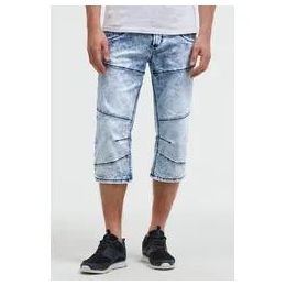 Jeansshorts CAMP DAVID, Damen, Gr. 38, Kurz, acid blau, Denim/Jeans, Material: 45% Baumwolle, 28% Lyocell, 18% Polyester, 8% Viskose, 1% Elasthan, Zusatz: Enth&auml;lt nichttextile Teile tierischen Ursprungs (Badge), Abriebeffekte, regular fit, Jeans Jeansshorts, mit Teilungsn&auml;hten