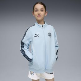 Puma Kinder Sweatjacke "Manchester City KING Anthem Jacke Jugendliche", silber, Gr. 176, Obermaterial: 63% Polyester, 37% Baumwolle. Taschenfutter: