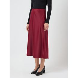 Y.A.S Damen Midirock "YASPELLA HW MIDI SKIRT S. NOOS", rot, Gr. L, unifarben, Web, Obermaterial: 97% Polyester, 3% Elasthan, R&ouml;cke