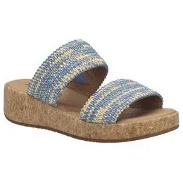 Slipper Josef Seibel "Evita 02, slate blue-multi", Damen, Gr. 40, blau (slate blau, multi), Obermaterial: 100% Textilmaterial TEXMAT., Schuhe Slipper